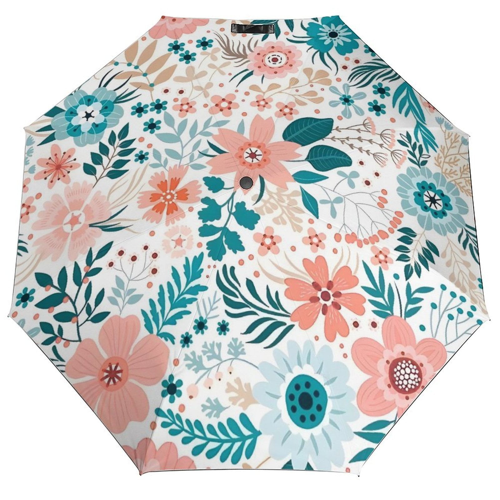 Floral Colorful Flowers Umbrella for Rain - Portable, Double Layer ...