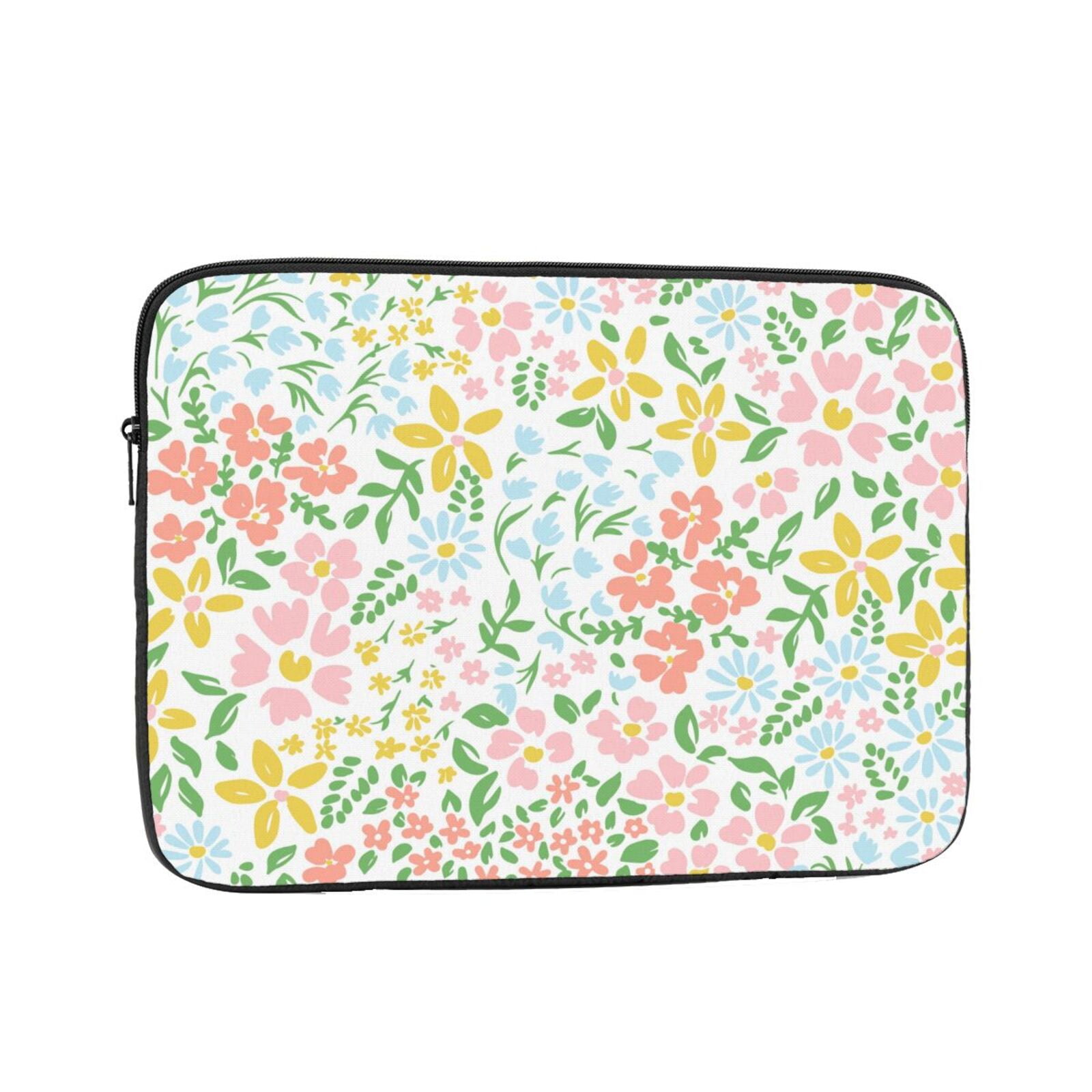 Floral Colour Pattern 15 inch Portable Laptop Sleeve Compatible with ...