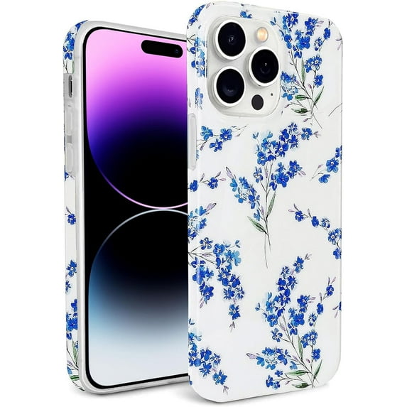 Floral Compatible with iPhone 14 Pro Case, Soft TPU Design, Cute Flower ...