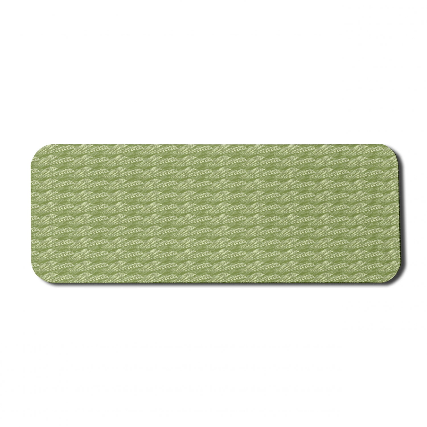 Floral Computer Mouse Pad, Monochromatic Design Repeated Simple Leaf ...