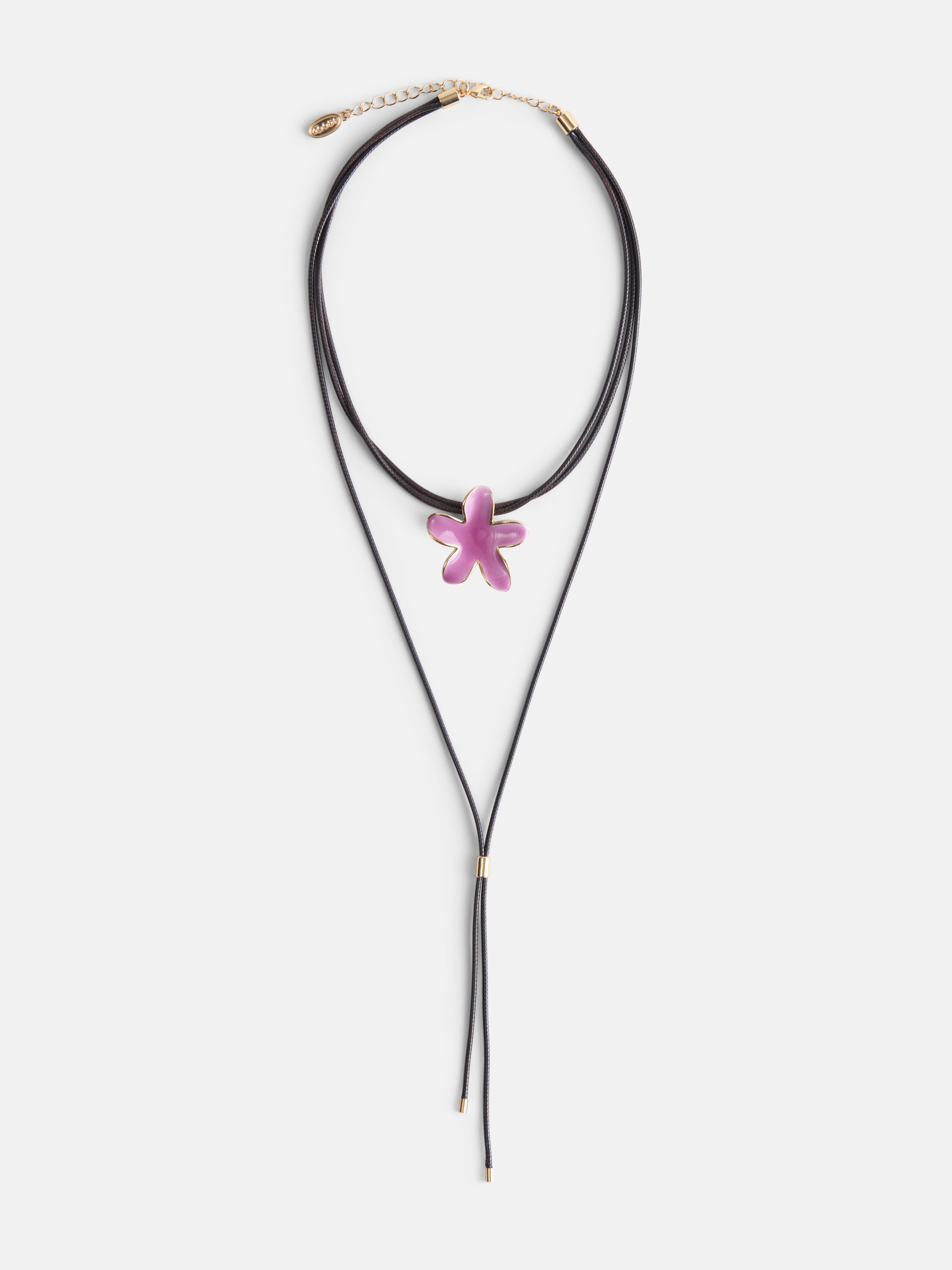 Scoop Women's Gold Tone Floral Lariat Cord Necklace - Walmart.com