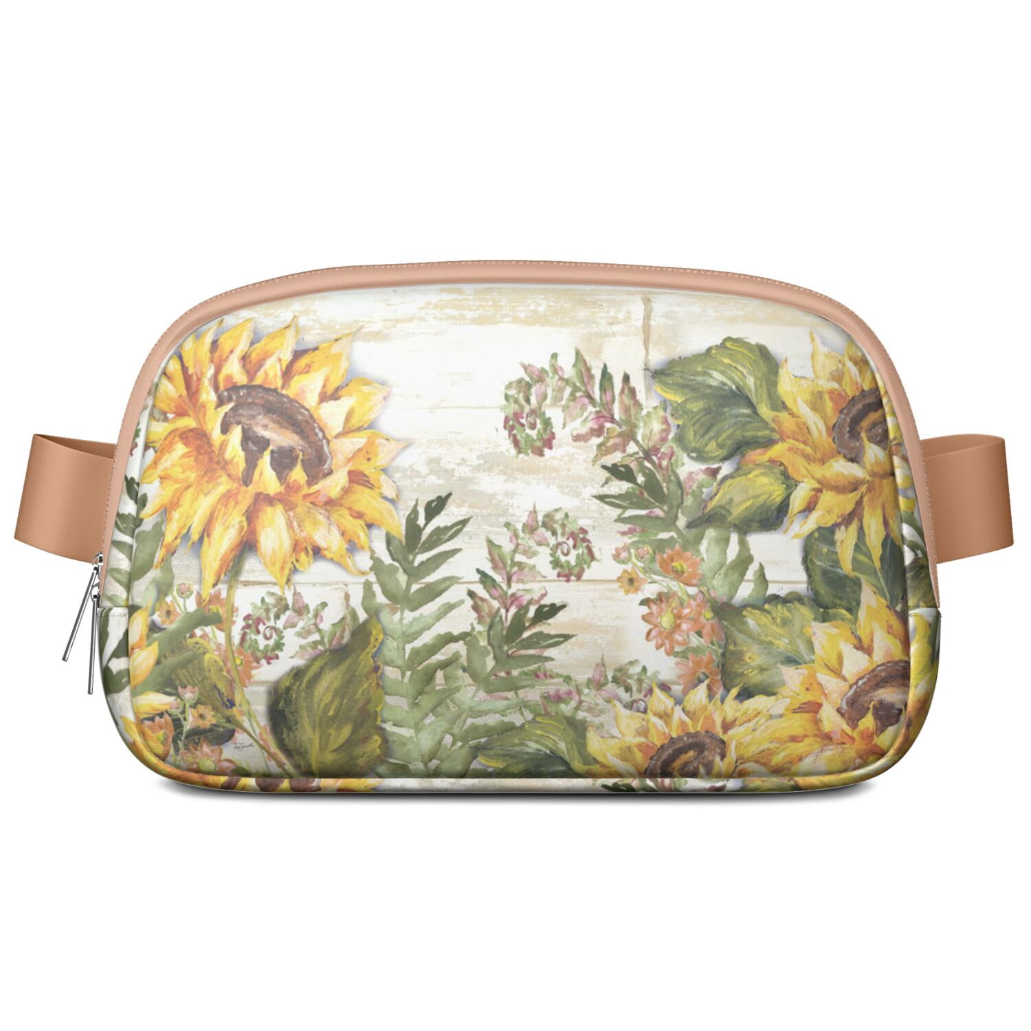 Floral Cow Fanny Pack – Highland Bull Waist Bag with Rustic Farm Design ...