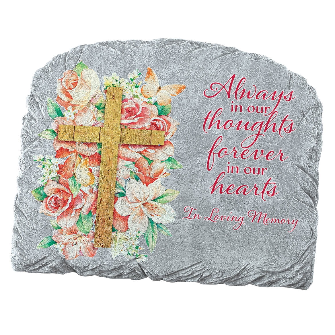 Floral Cross Garden Stone - Walmart.com