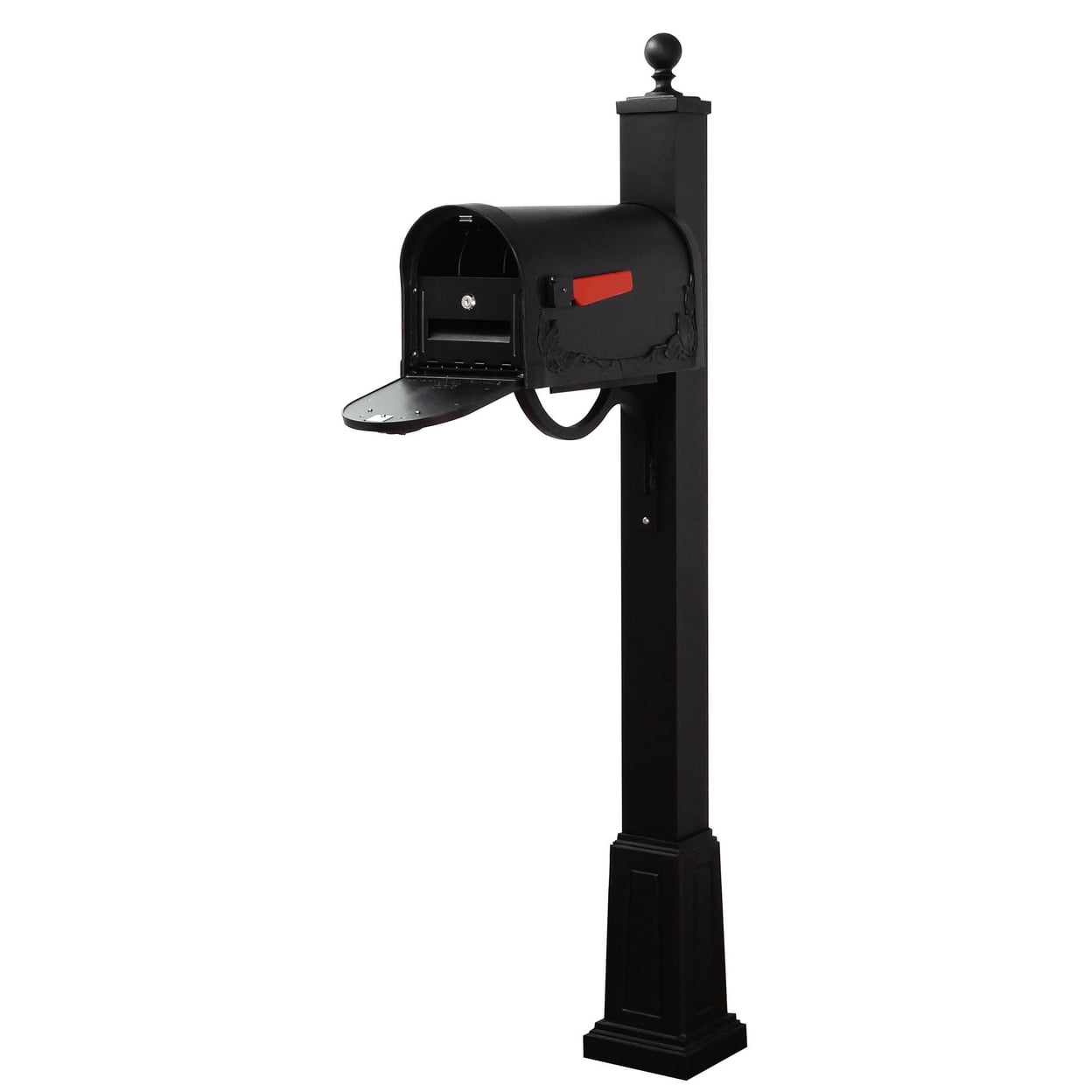 Floral Curbside Mailbox with Locking Insert and Springfield Mailbox ...