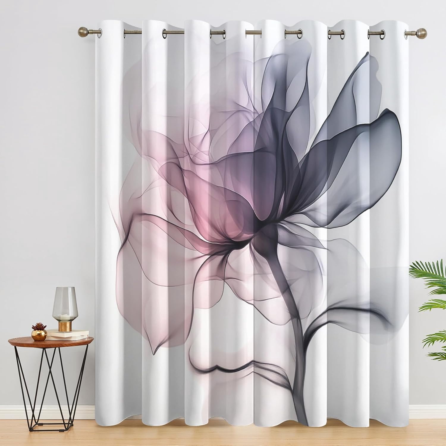 Floral Curtains Room Darkening for Bedroom Living Room Kids Room Dining ...