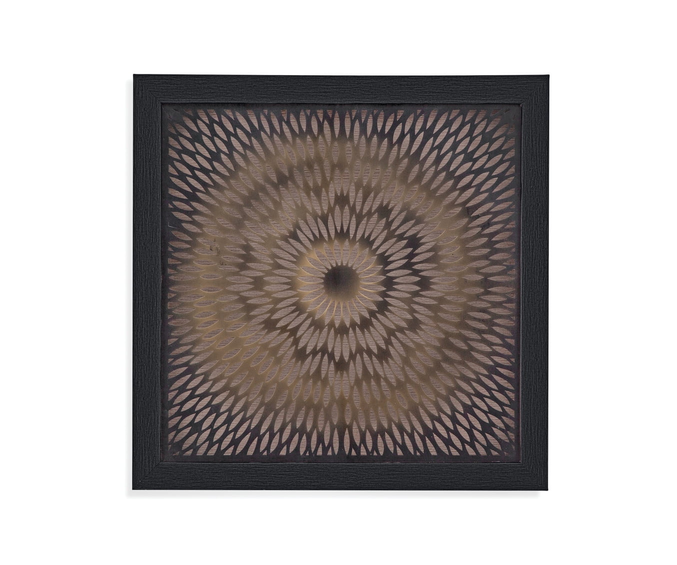 Floral Cut out Wall Art in Black Engineered Wood Frame - Walmart.com