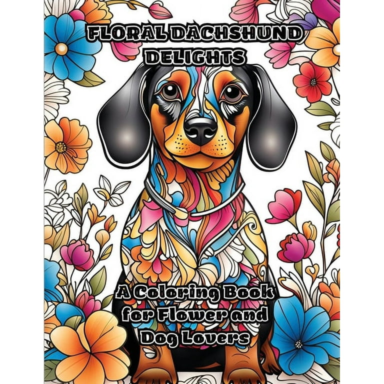 dachshund coloring book for adults
