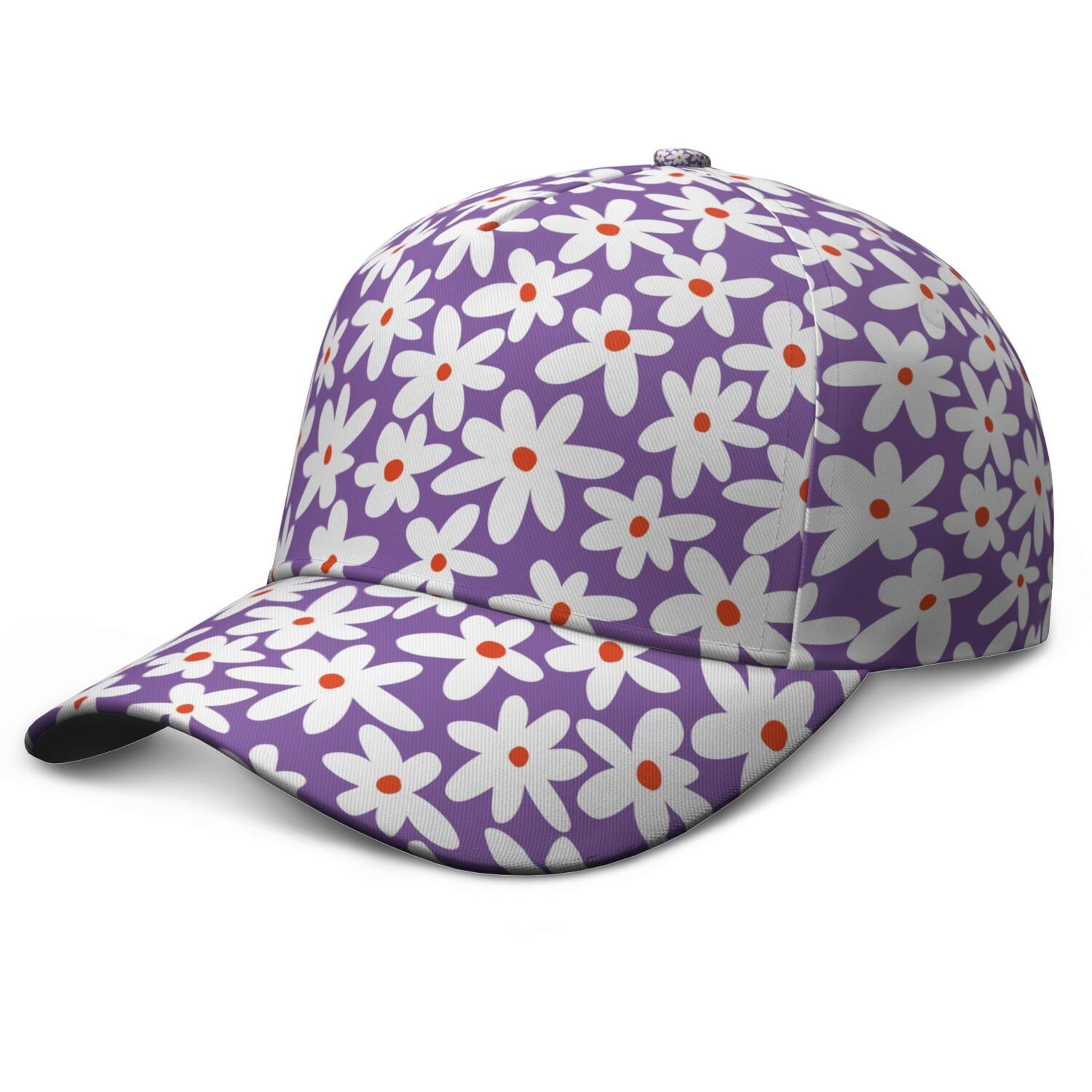 Floral Daisy Pattern Baseball Cap - Boho Aesthetic Sun Protection Hat ...