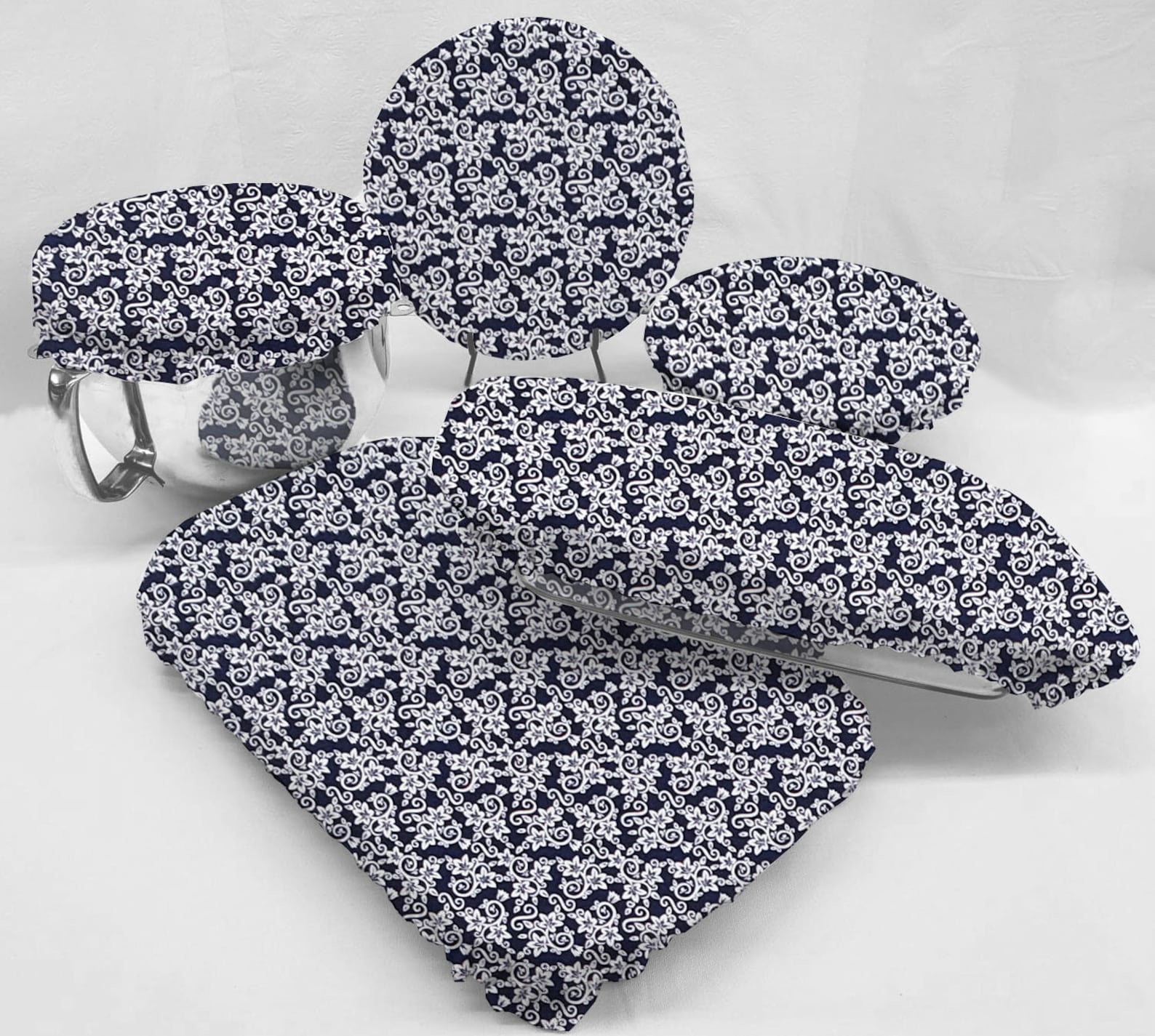 Floral Damask Reusable Fabric Bowl and Casserole Pan Covers by Penny's ...