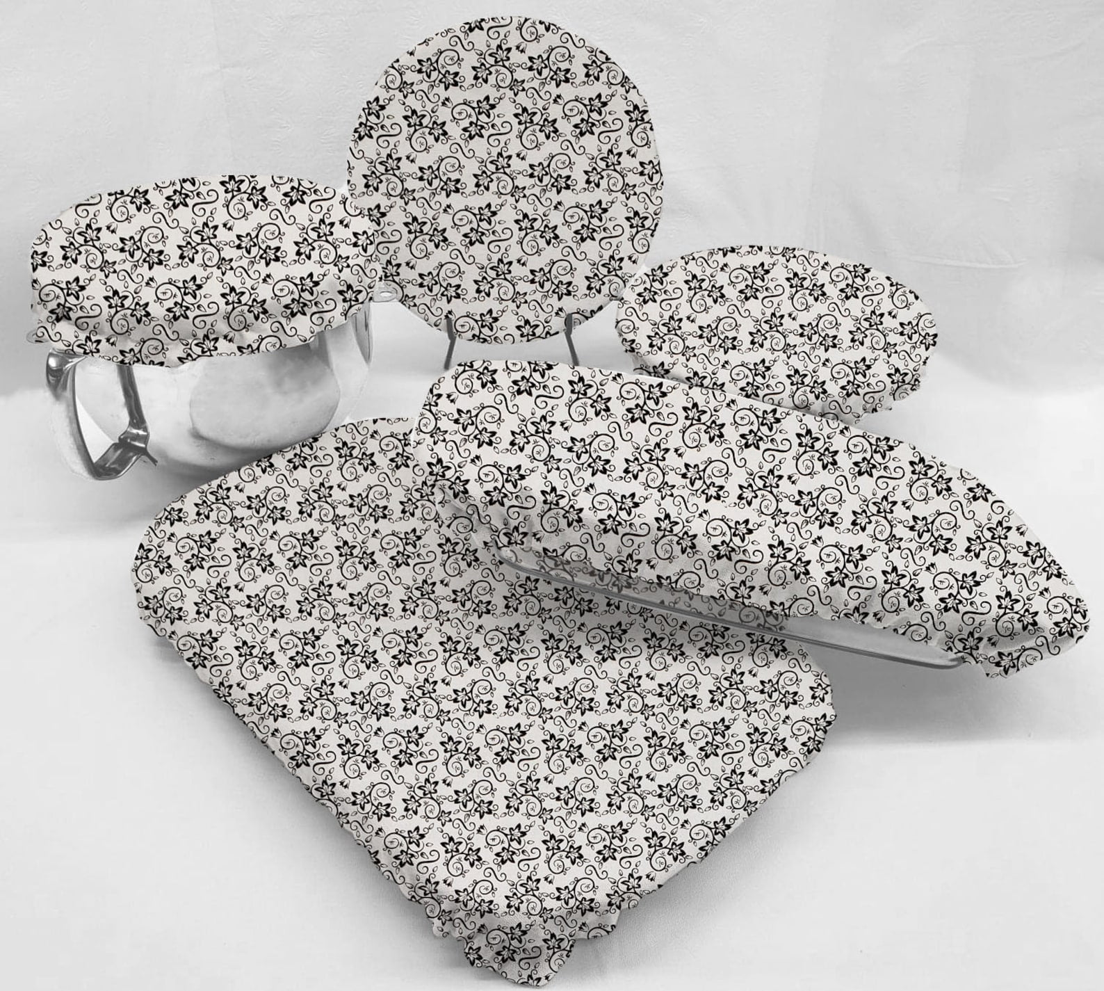 Floral Damask Reusable Fabric Bowl and Casserole Pan Covers by Penny's ...