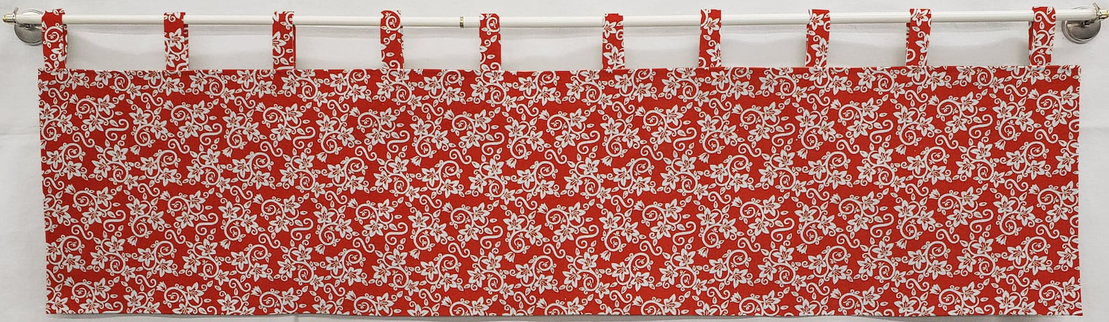 Floral Damask Tab Top Valances by Penny's Needful Things (Lined) (12 ...