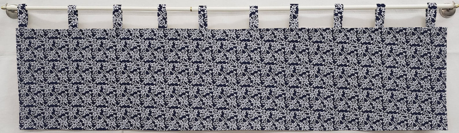 Floral Damask Tab Top Valances by Penny's Needful Things (Lined) (18 ...