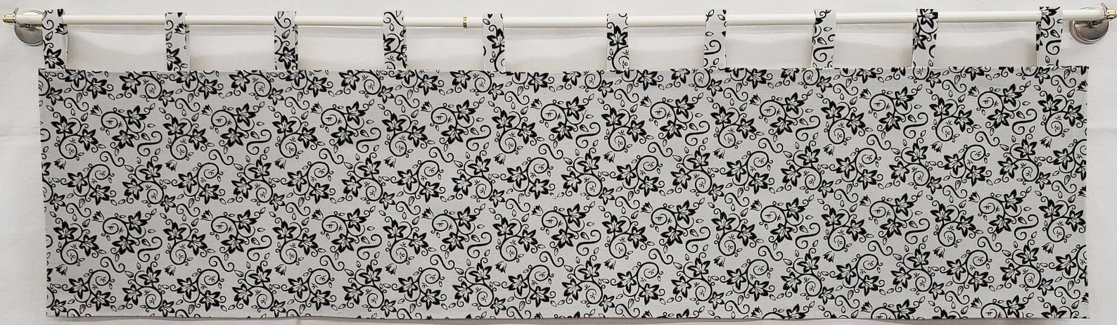Floral Damask Tab Top Valances by Penny's Needful Things (Unlined) (15 ...
