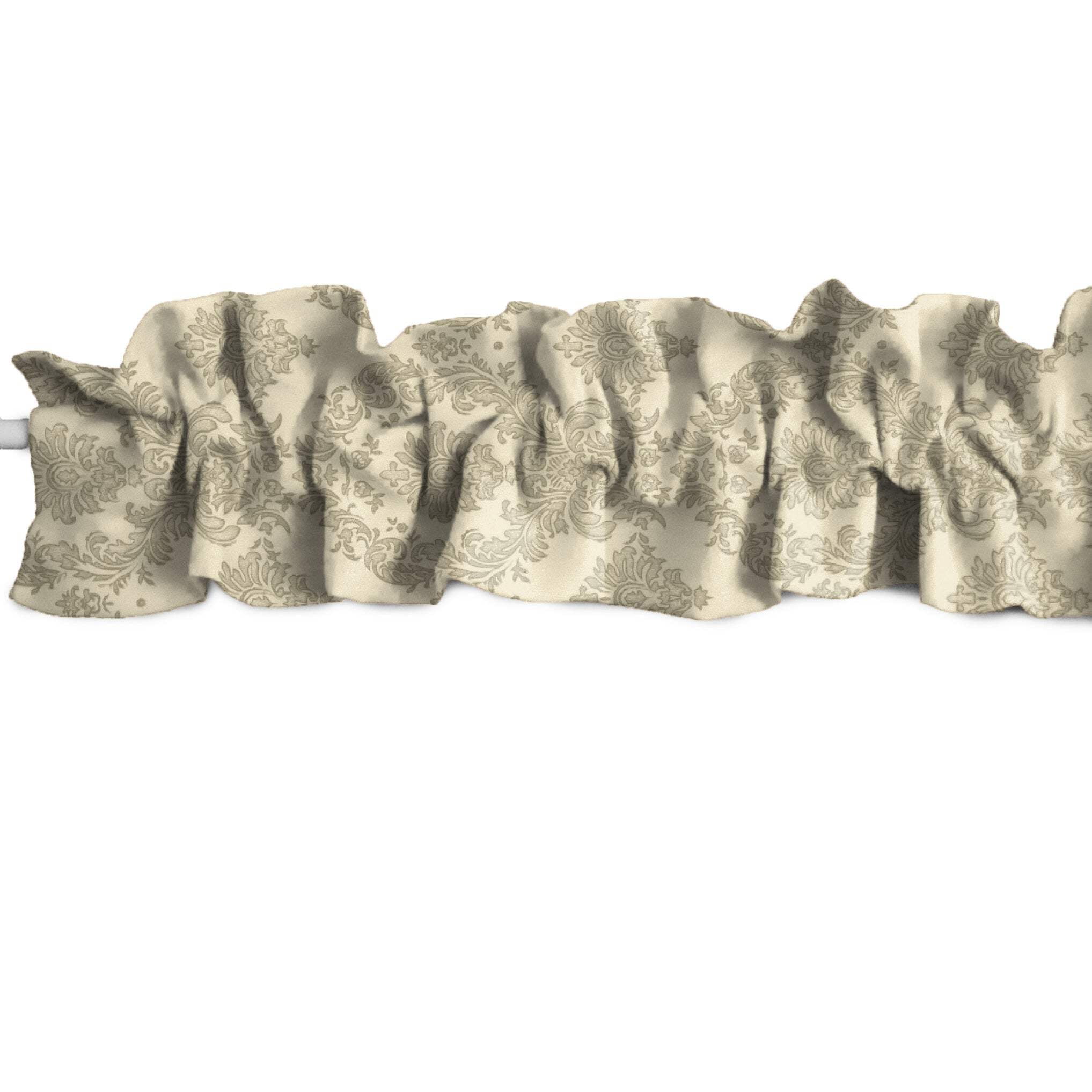 Floral Damask Taffeta Curtain Sleeve Topper Window Treatment More ...