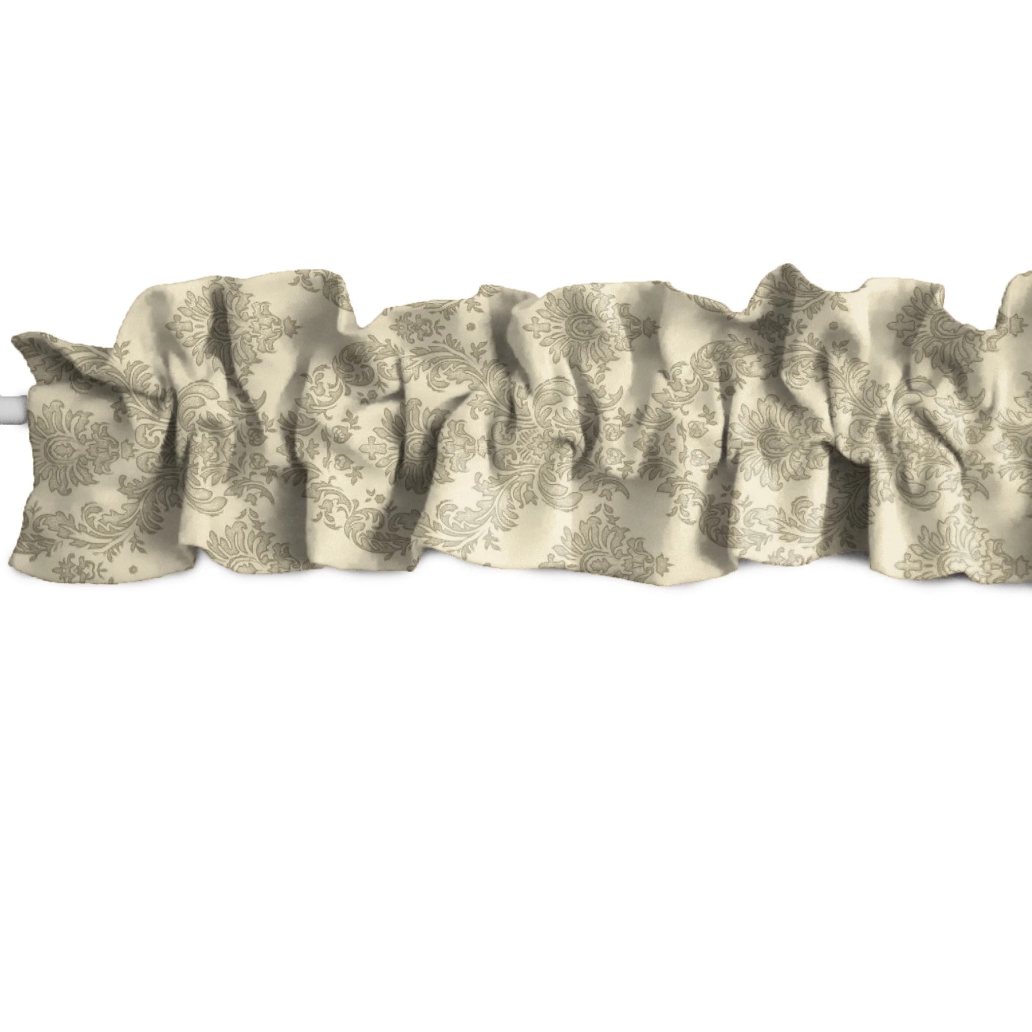 Floral Damask Taffeta Curtain Sleeve Topper Window Treatment More ...