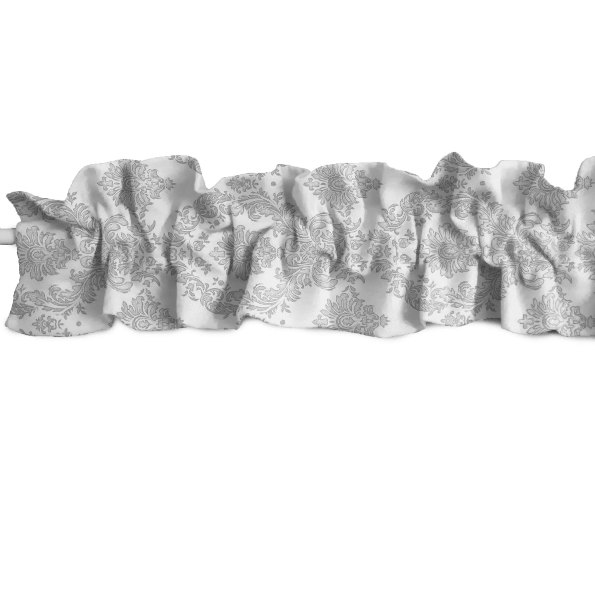 Floral Damask Taffeta Curtain Sleeve Topper Window Treatment More ...