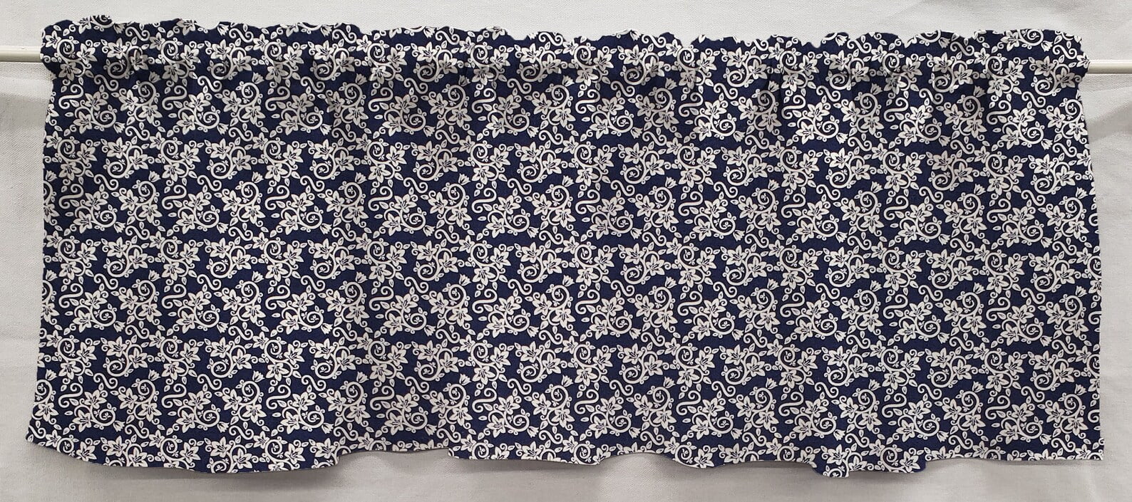 Floral Damask Valances by Penny's Needful Things (Two Valance Panels 12 ...