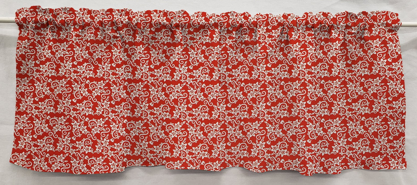 Floral Damask Valances by Penny's Needful Things (Two Valance Panels 15 ...