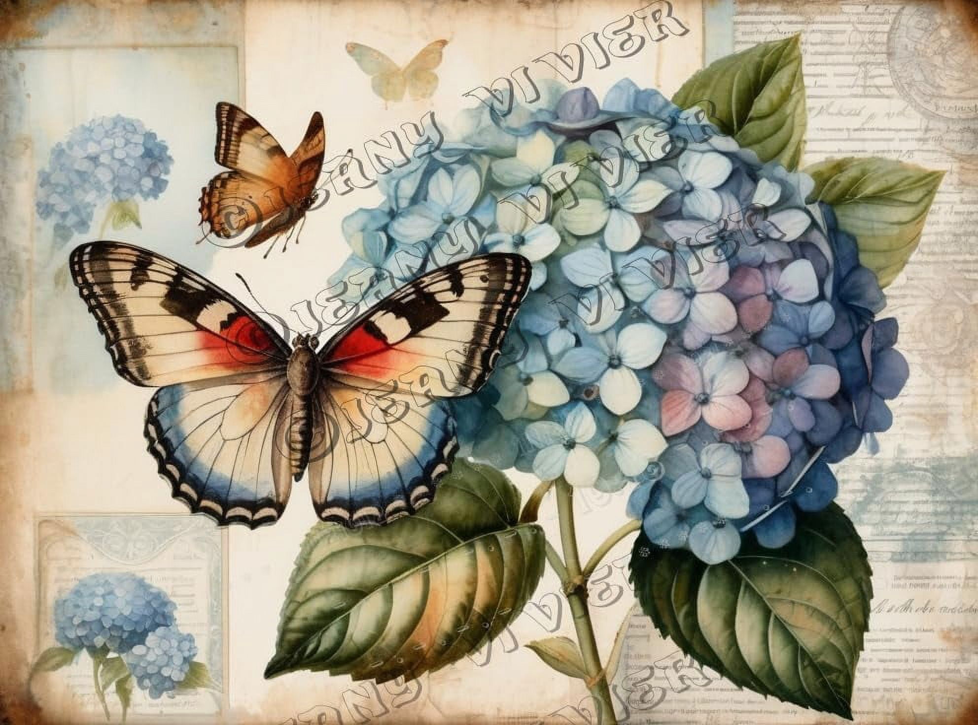 Floral Decor Hydrangea Retro Aluminum Sign 5.5x8 IN Metal Tin Sign ...