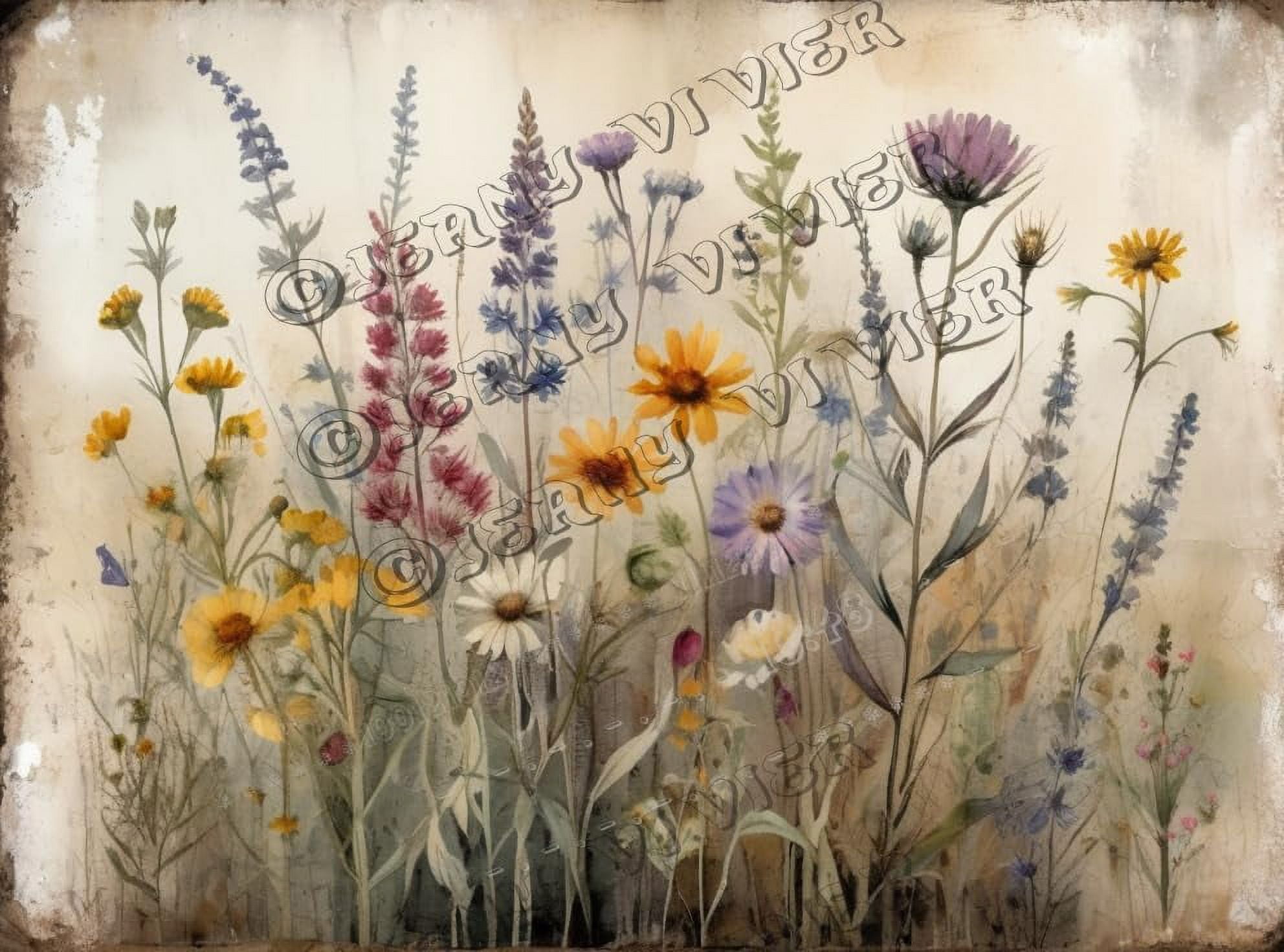 Floral Decor Wildflower Retro Aluminum Sign 12x8 IN Metal Tin Sign ...