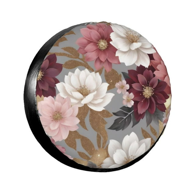 Floral Delight Spare Tire Cover Wheel Protector Weather Resistant