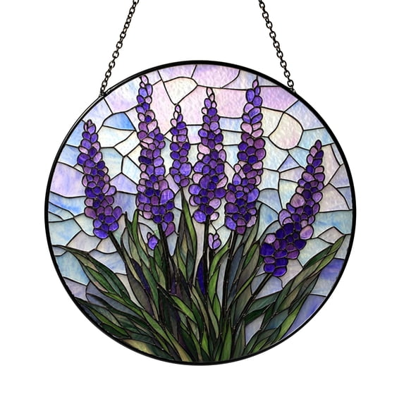 Floral Delphinium Scene Suncatcher – Window Decor - Walmart.com