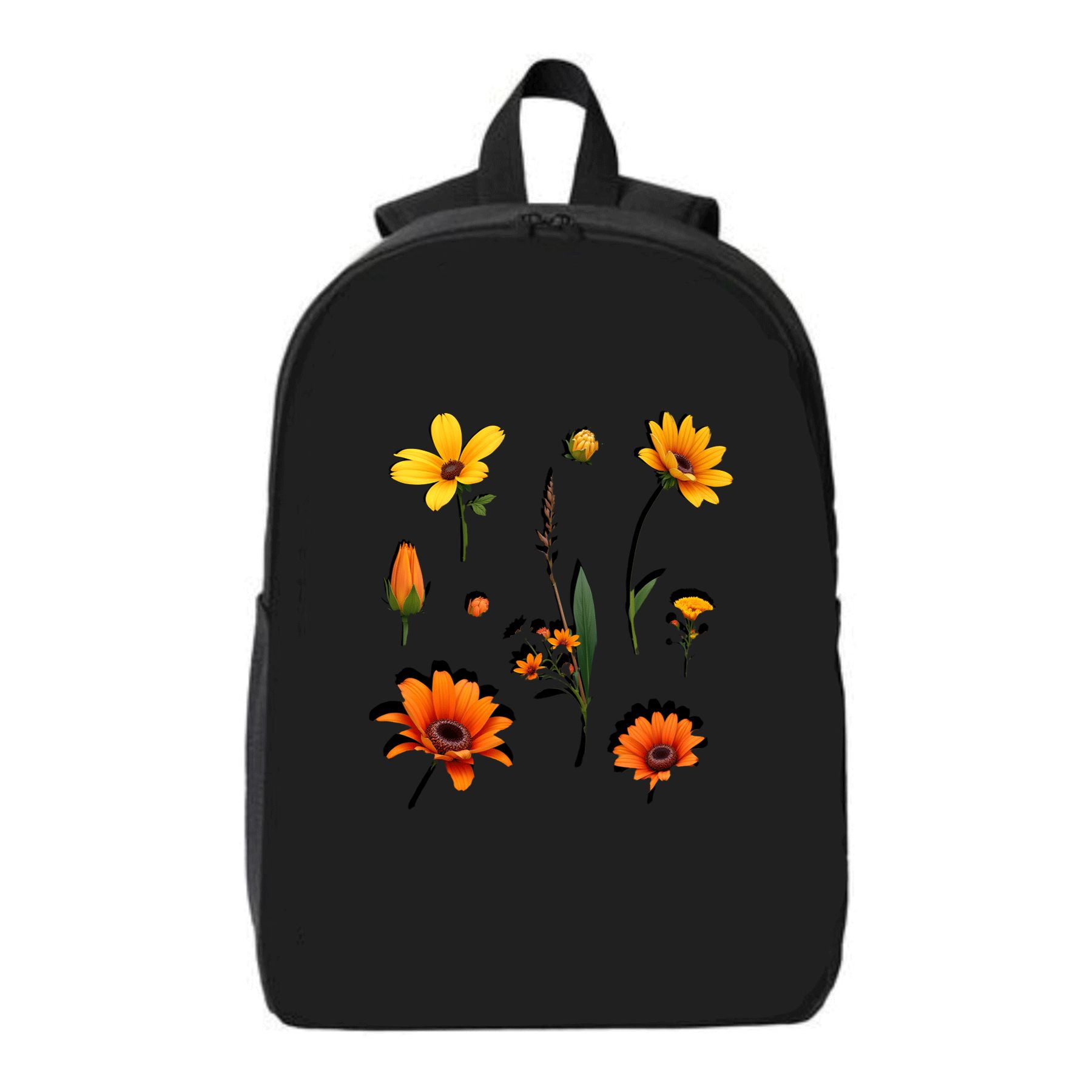 Floral Design Laptop Backpack - Fits 15 " Laptop & iPad Black with ...