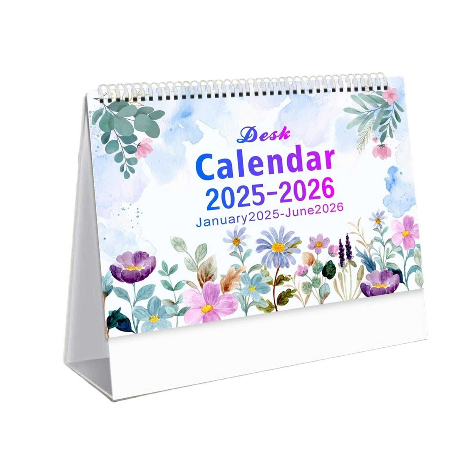 Floral Desktop Calendar Art Monthly Calendar | January 2025 Dec 2026 ...