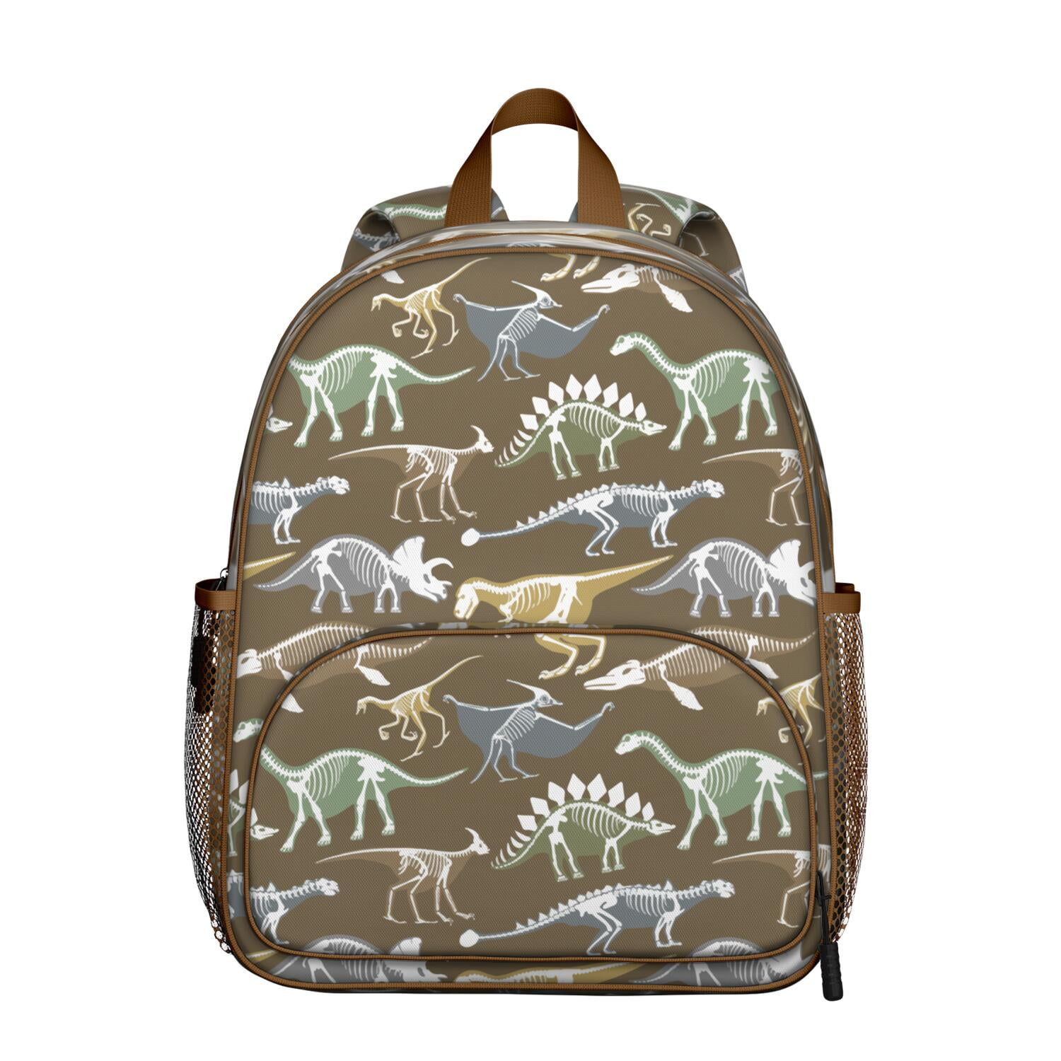 Floral Dinosaur Student Backpack – Watercolor Baby Dino in Garden Print ...
