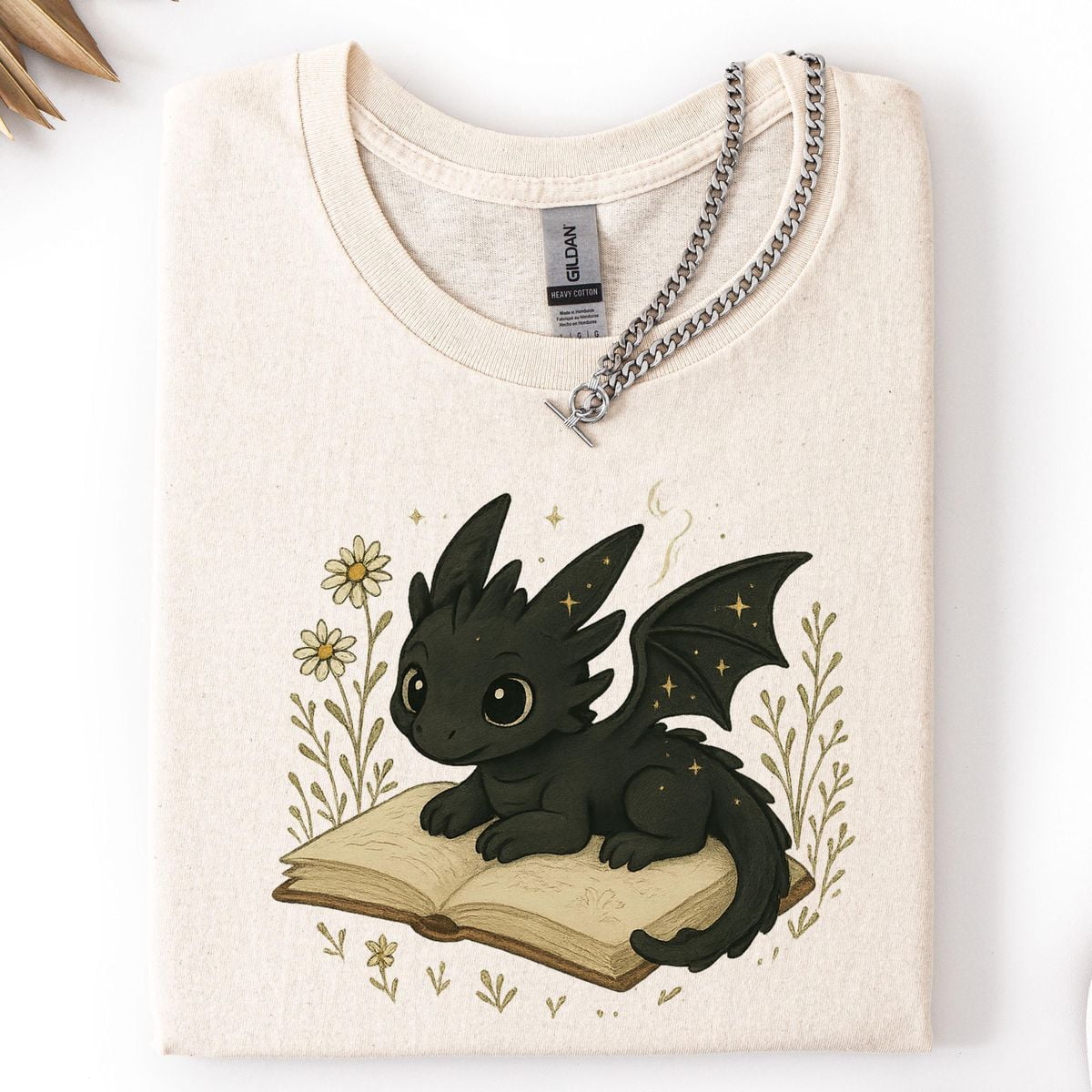 Floral Dragon Book Shirt, Fantasy Book Lover Tee, Enchanting Floral ...