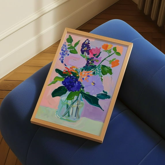 Floral Drawing Print: Danish Pastel Kitchen Decor, Matisse Art, 8x12 ...