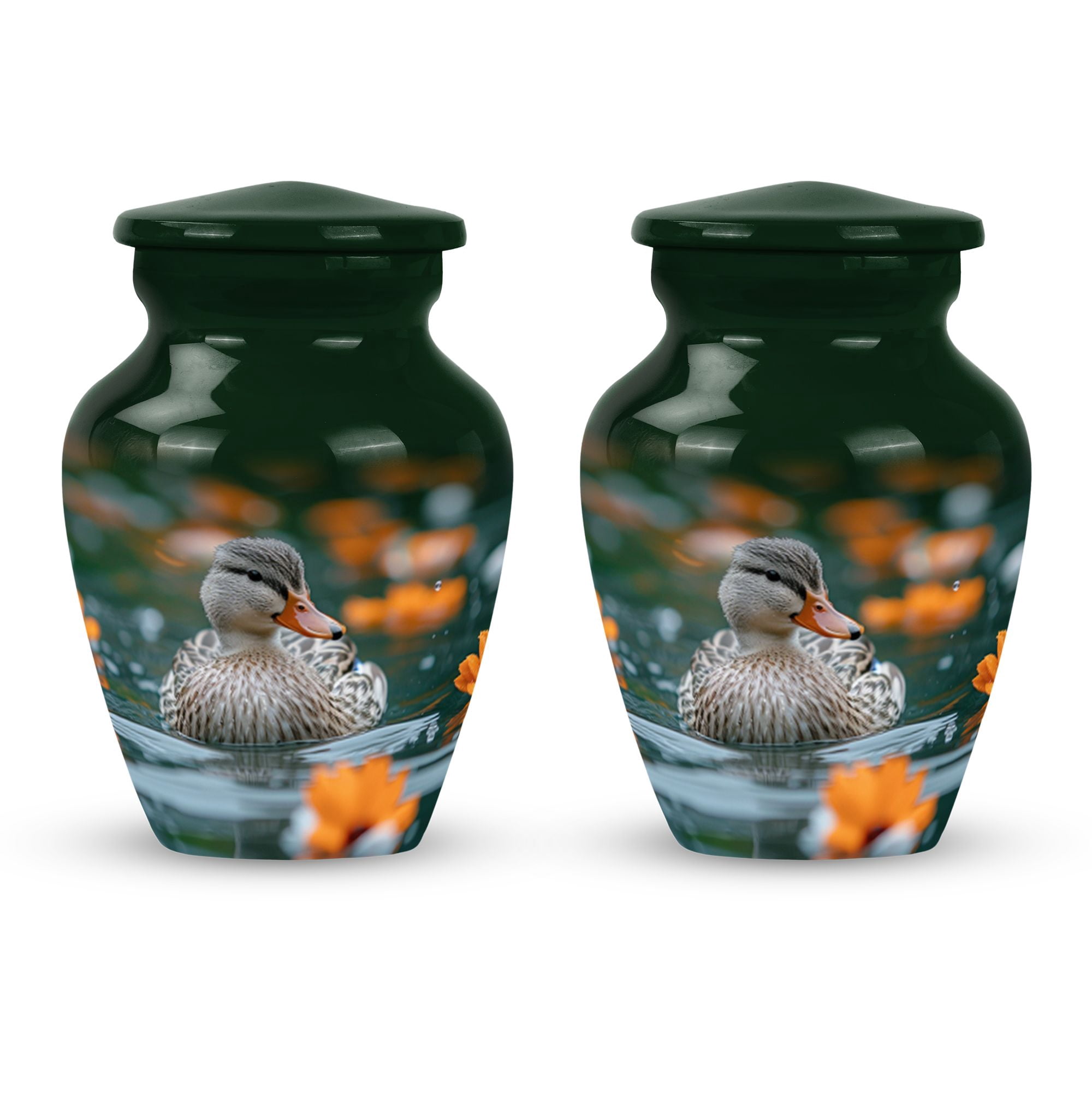 Floral Duck Reflection - Cremation Keepsakes For Ashes - Urns for Women ...