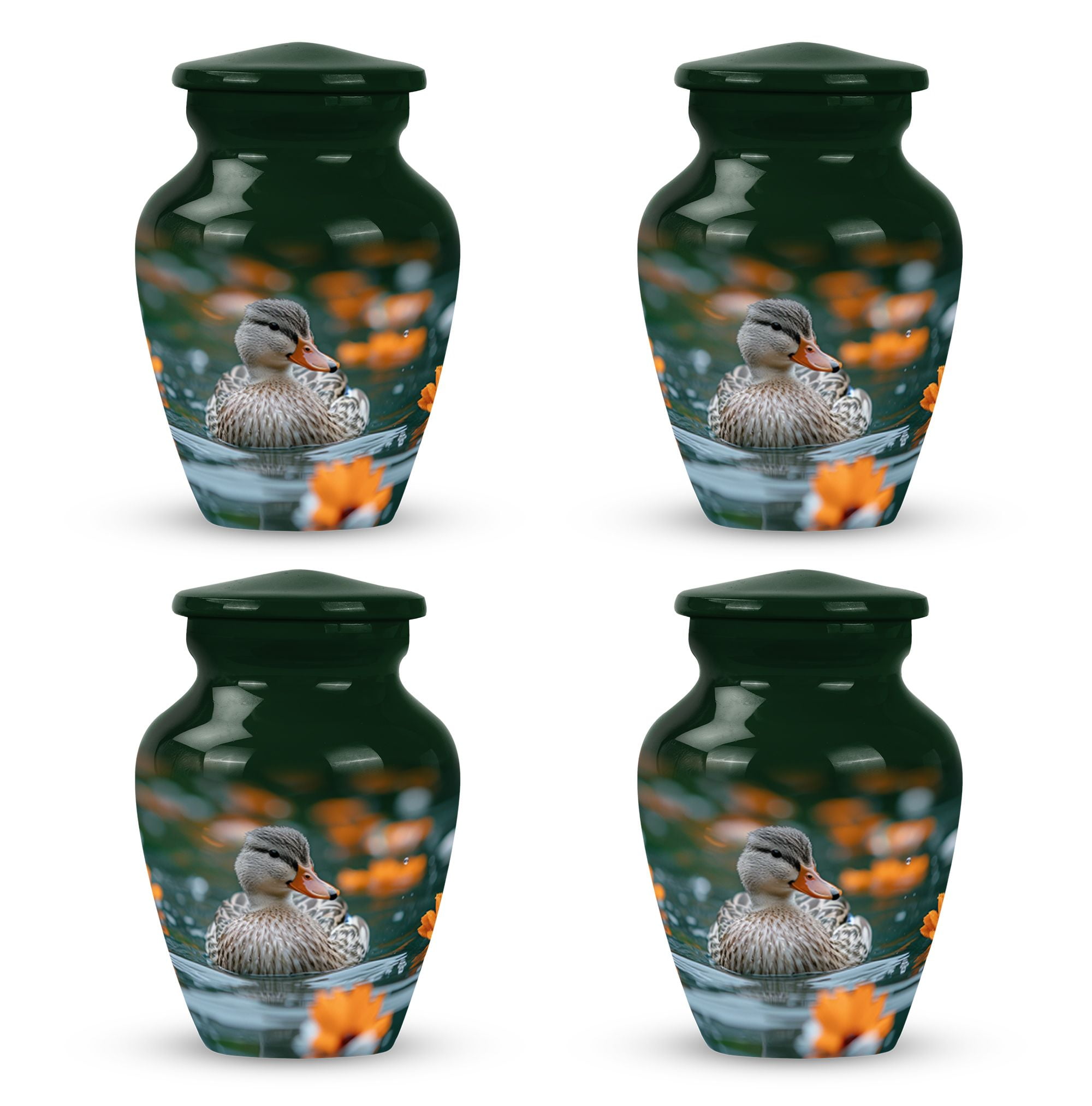 Floral Duck Reflection - Cremation Cremation Urn - Cremation Urns Human ...