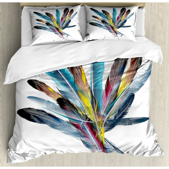 Floral Duvet Cover Set Queen Size, Inspirational Bouquet of Types of ...