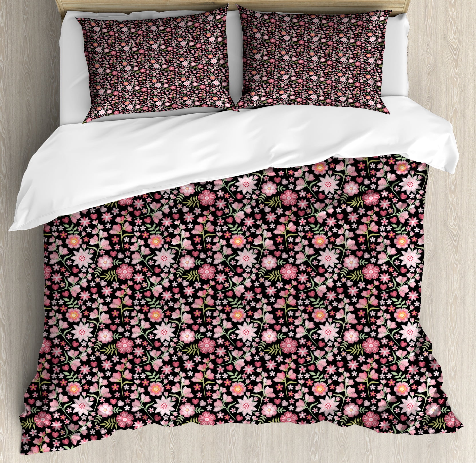 Floral Duvet Cover Set, Slavic Floral Motifs Typical Eastern European ...