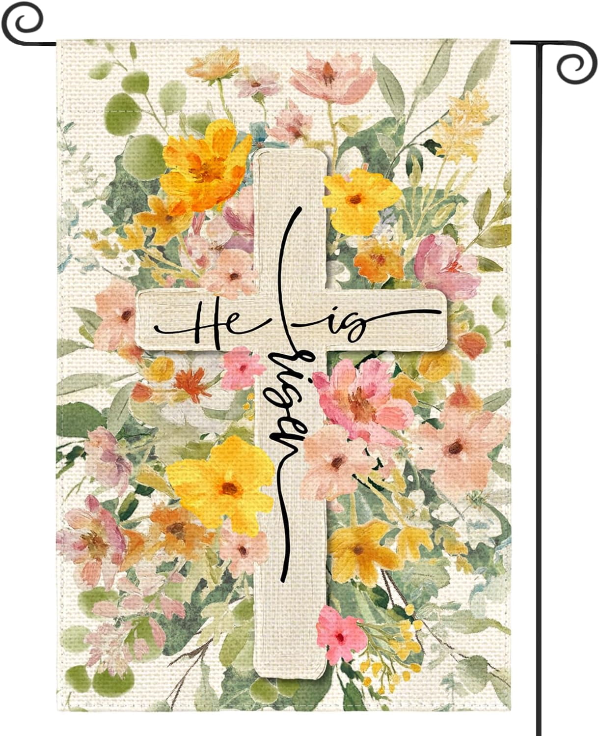 Floral Easter Garden Flag 12x18 Inch Double Sided Outdoor Yard Flag ...