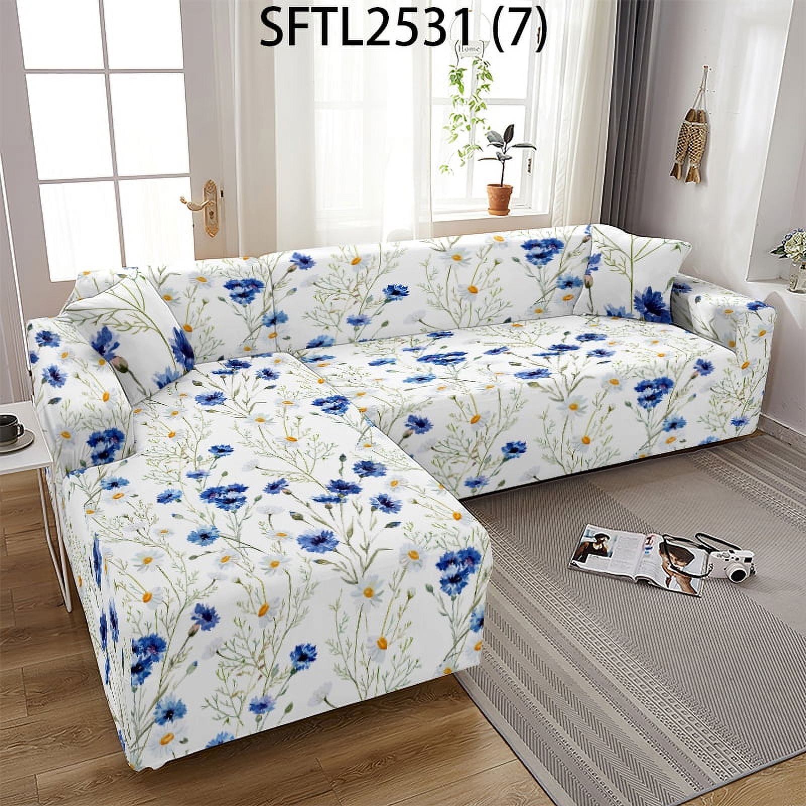 Floral Elastic Sofa Covers for Living Room All-inclusive Slip-resistant ...