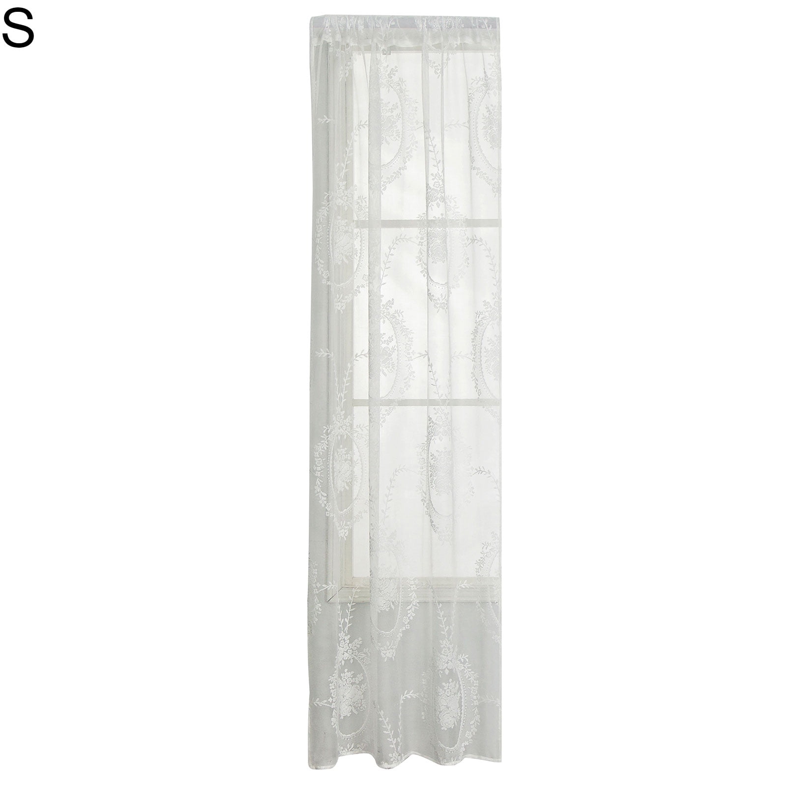 Floral Embroidered Sheer Curtains for Bedroom Drapes for Living Room ...