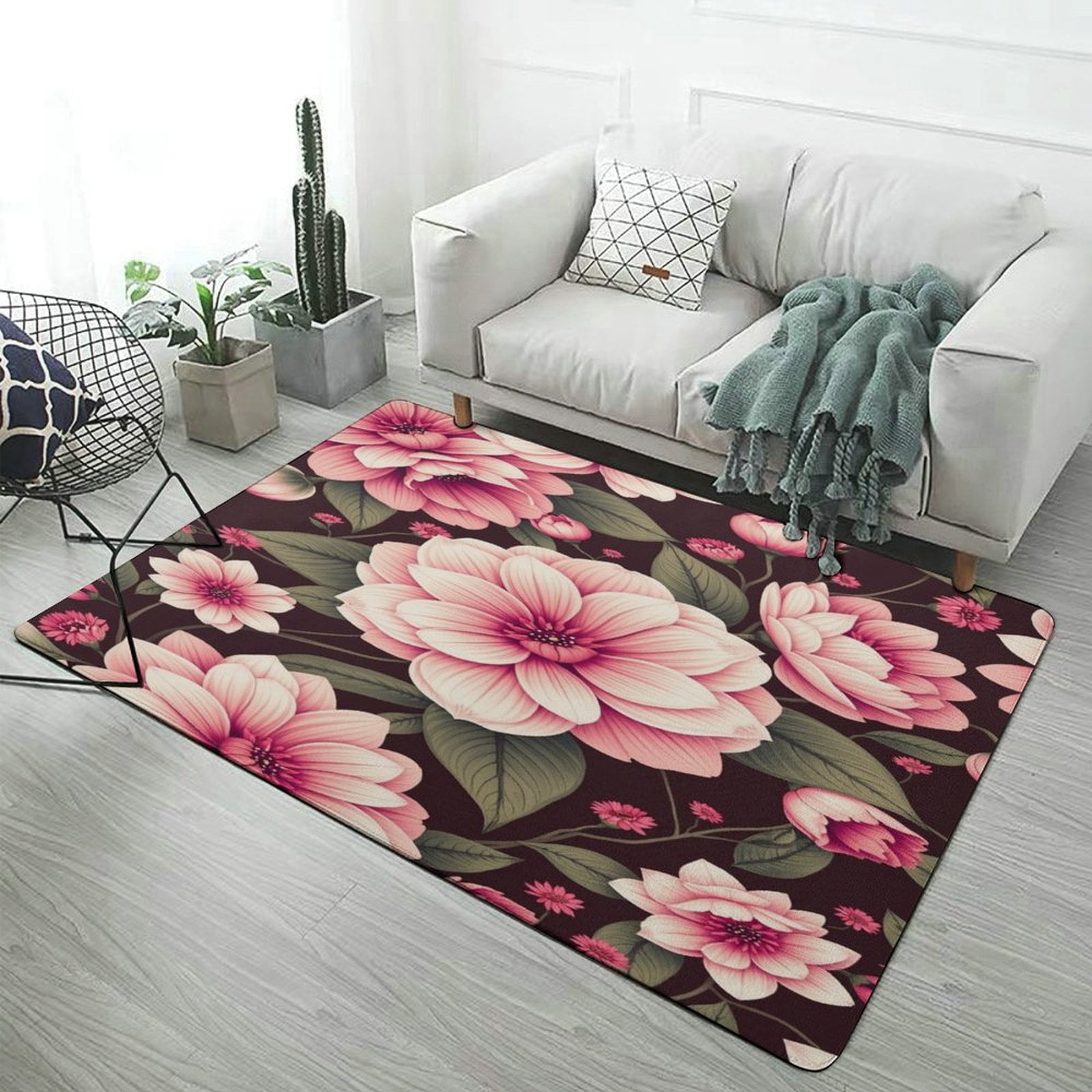 Floral European Living Room Carpets Rugs Luxury Bedroom Study R Rug ...