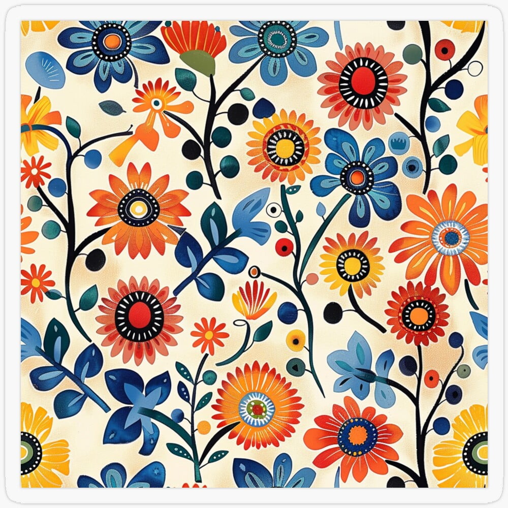 Floral Explosion Sticker Kir-5685 - Walmart.com