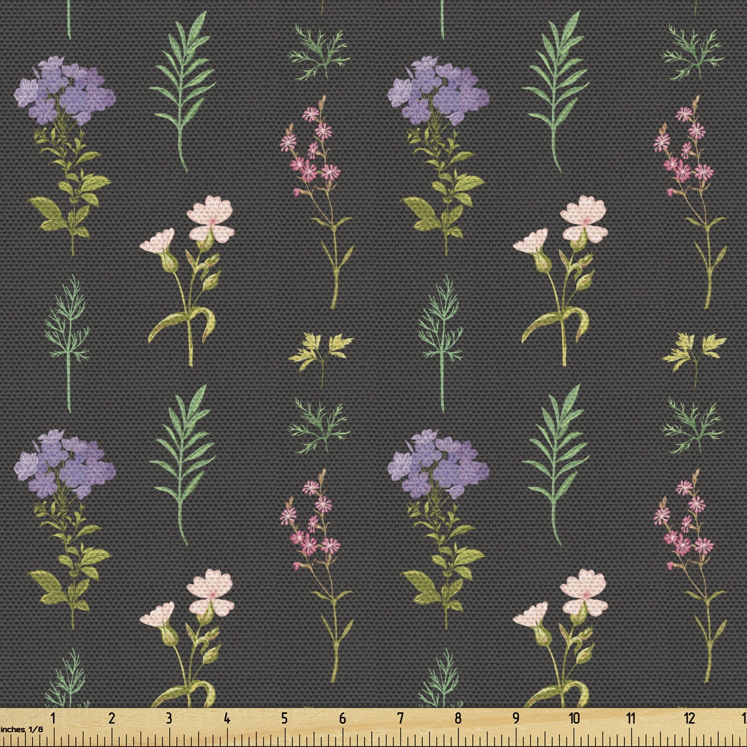 Ambesonne Floral Fabric by the Yard Upholstery, Spring Themed Vintage ...