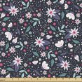 Ambesonne Floral Fabric by the Yard Upholstery, Spring Style Flowers ...