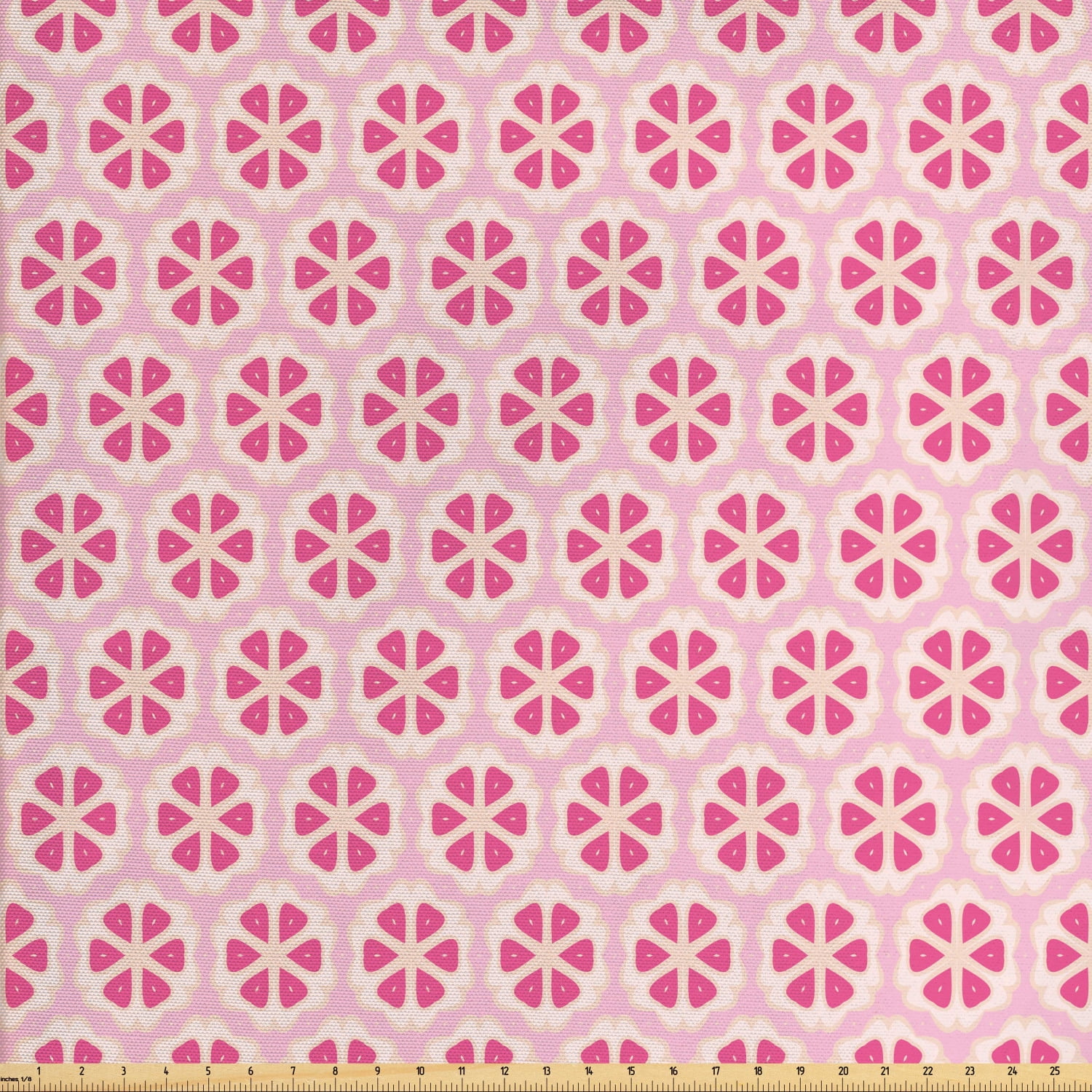 Floral Fabric by the Yard, Repetitive Flowers Girly Pinkish Tones ...