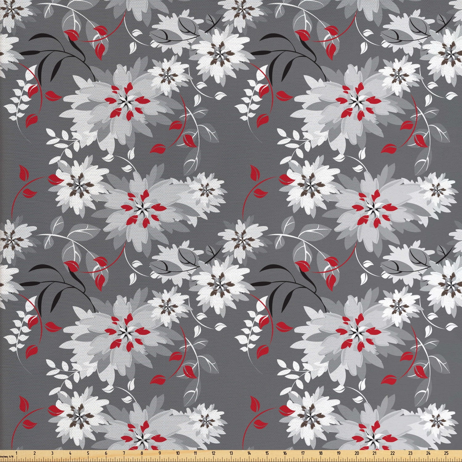 Ambesonne Floral Fabric by the Yard Upholstery, Blooming Spring Nature ...