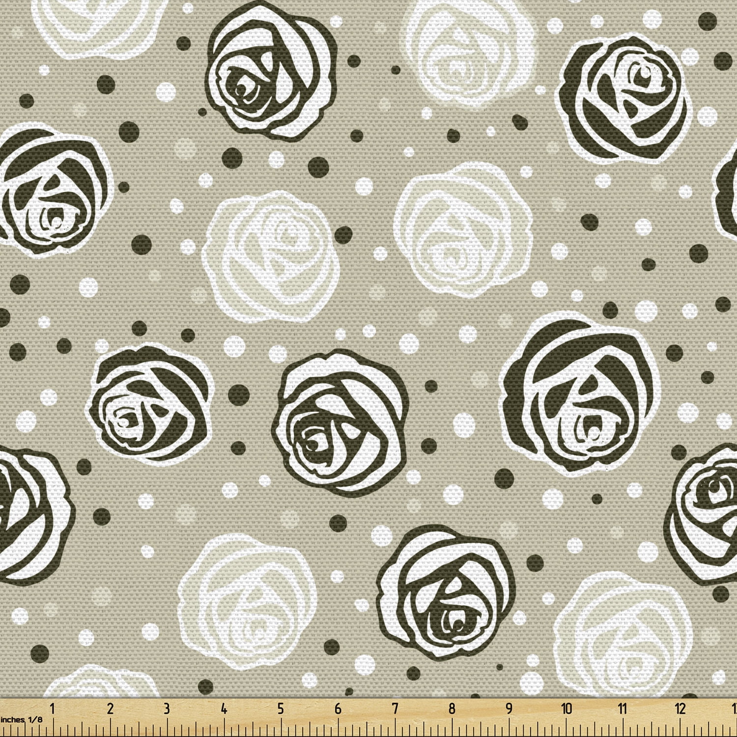 Floral Fabric by the Yard Upholstery, Flower Theme Rose Patterns on ...