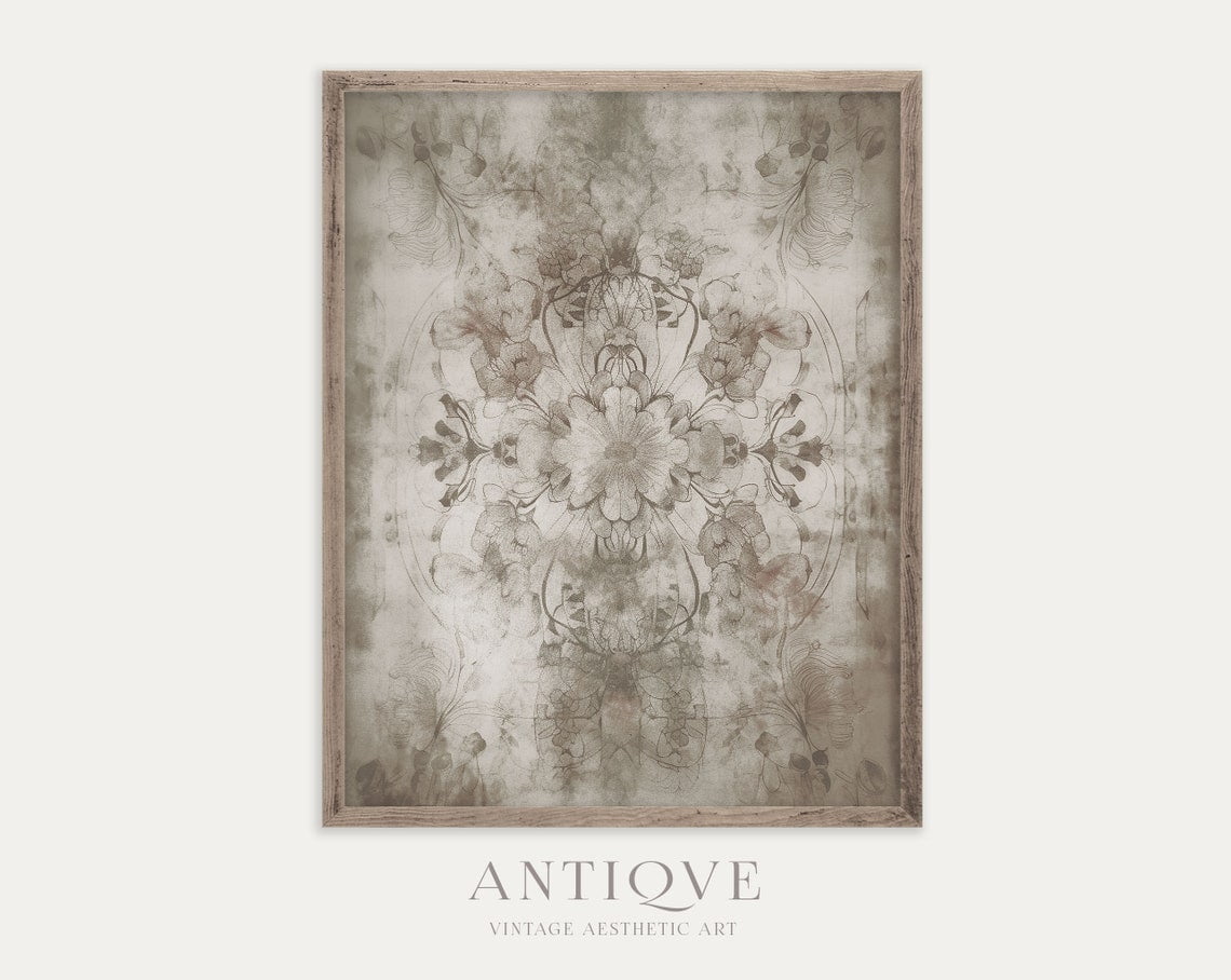 Floral Faded Fabric, Neutral Colour Palette, Neutral Wall Art,929 ...