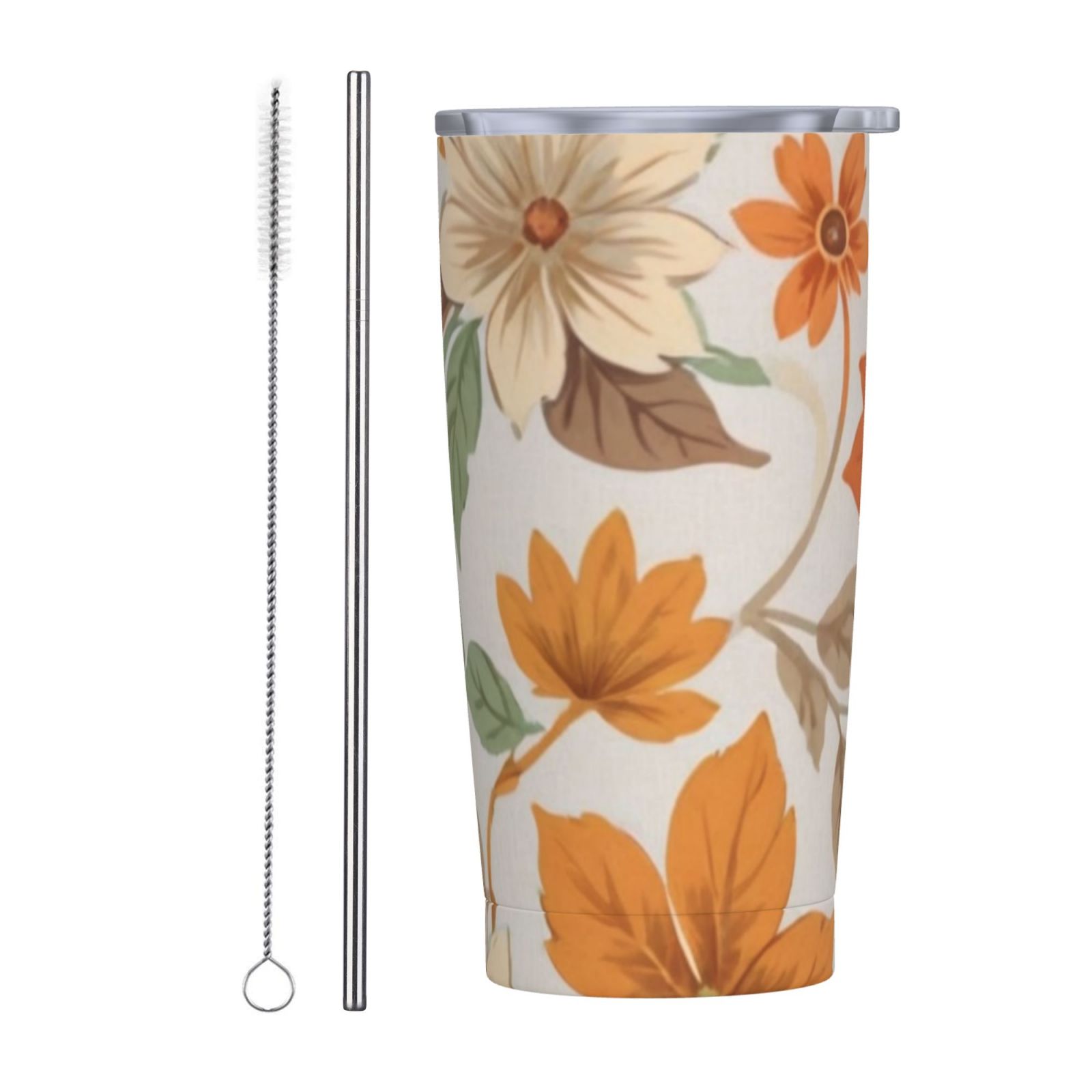 Floral Fantasy: and Naturalistic Fabric Coffee cup, 20 ounce car cup ...