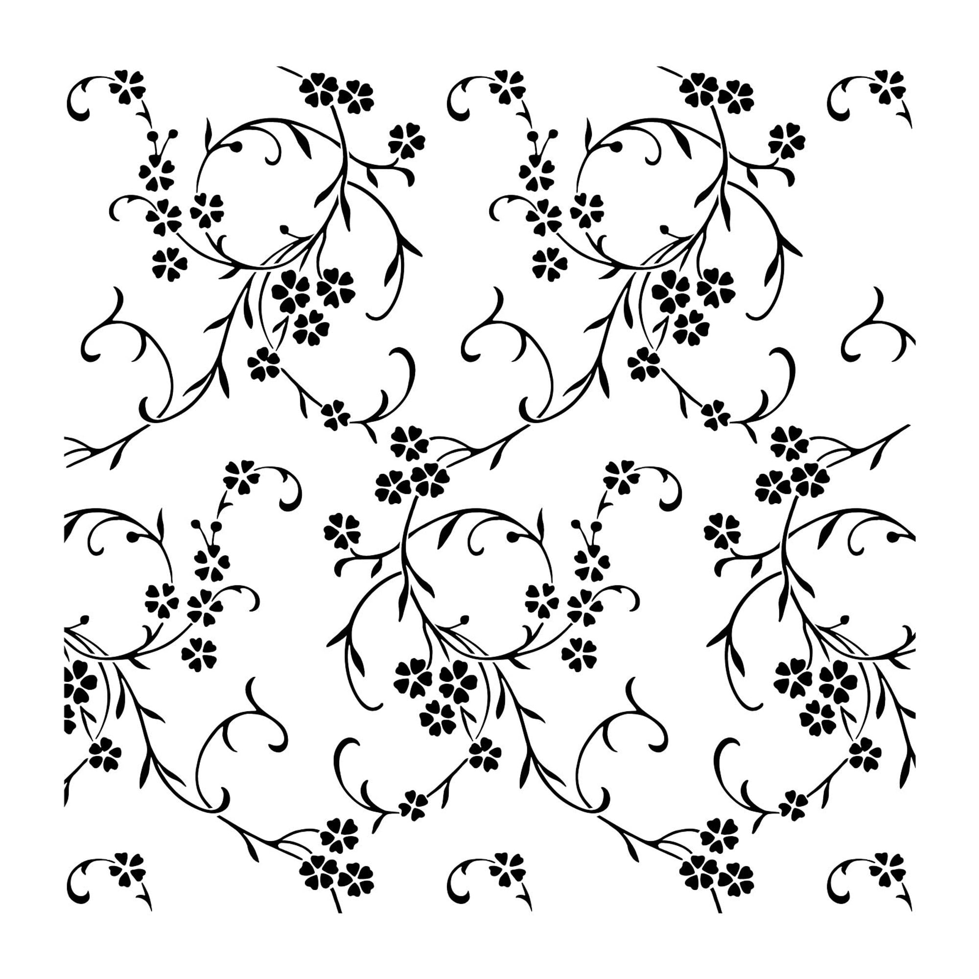 Floral Filigree All Over Embossing 12 x 12 Stencil | FS129 by Designer ...