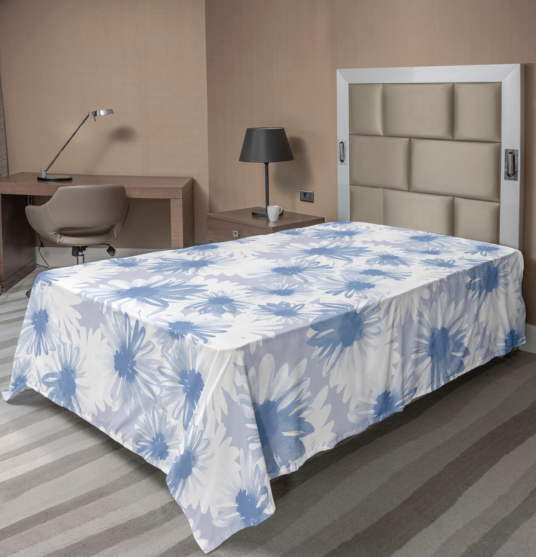 Ambesonne Floral Flat Bedding Sheet Soft Top Sheet, Chamomile Petal ...