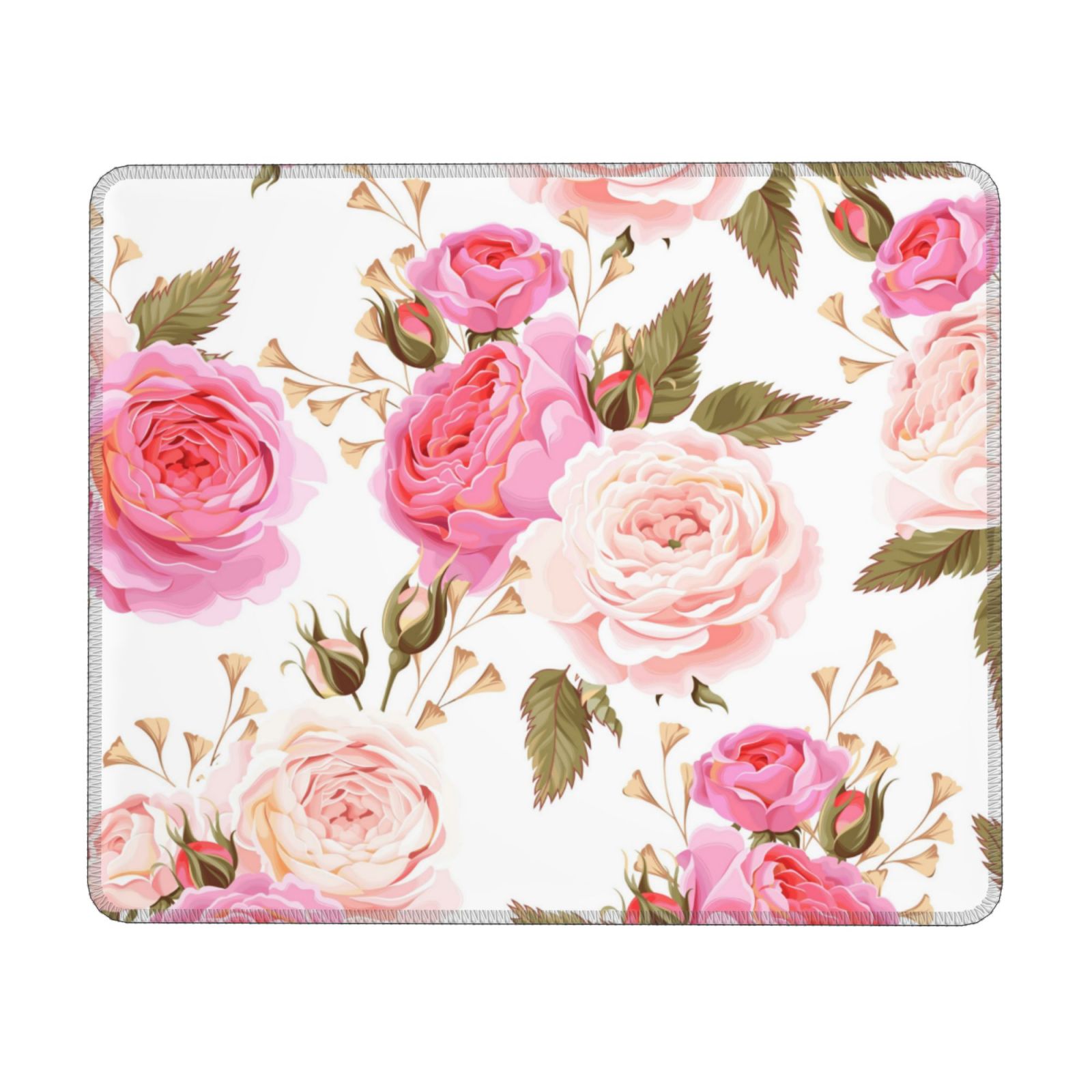 Floral Flower Rose Pink Mousepad Mouse Pad Mouse Mat With Non Slip ...